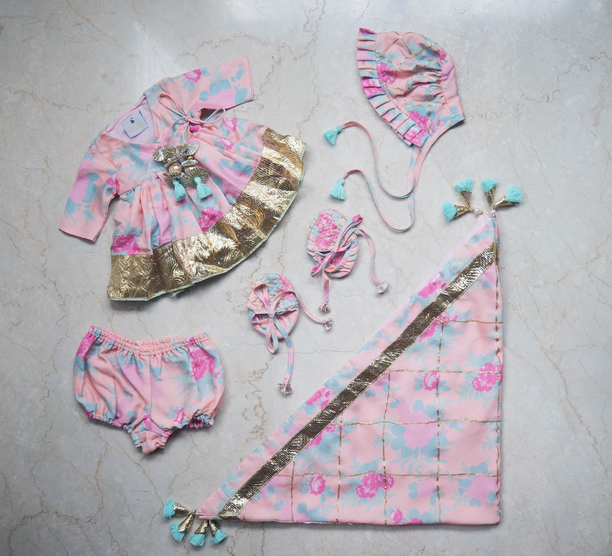 Rose Printed Infant Jamna Set